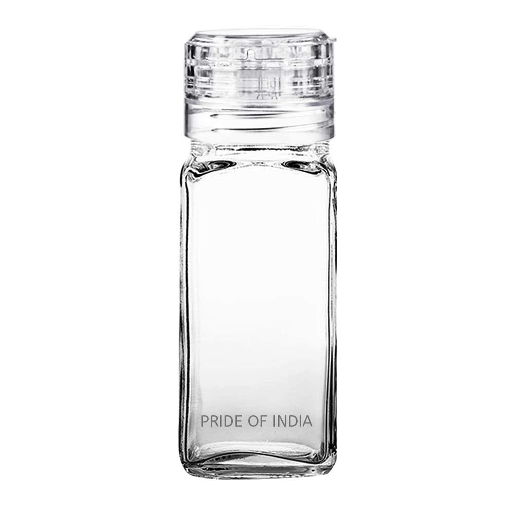 Clear Spice Jars w Easy Dispense Dual Sifter Caps